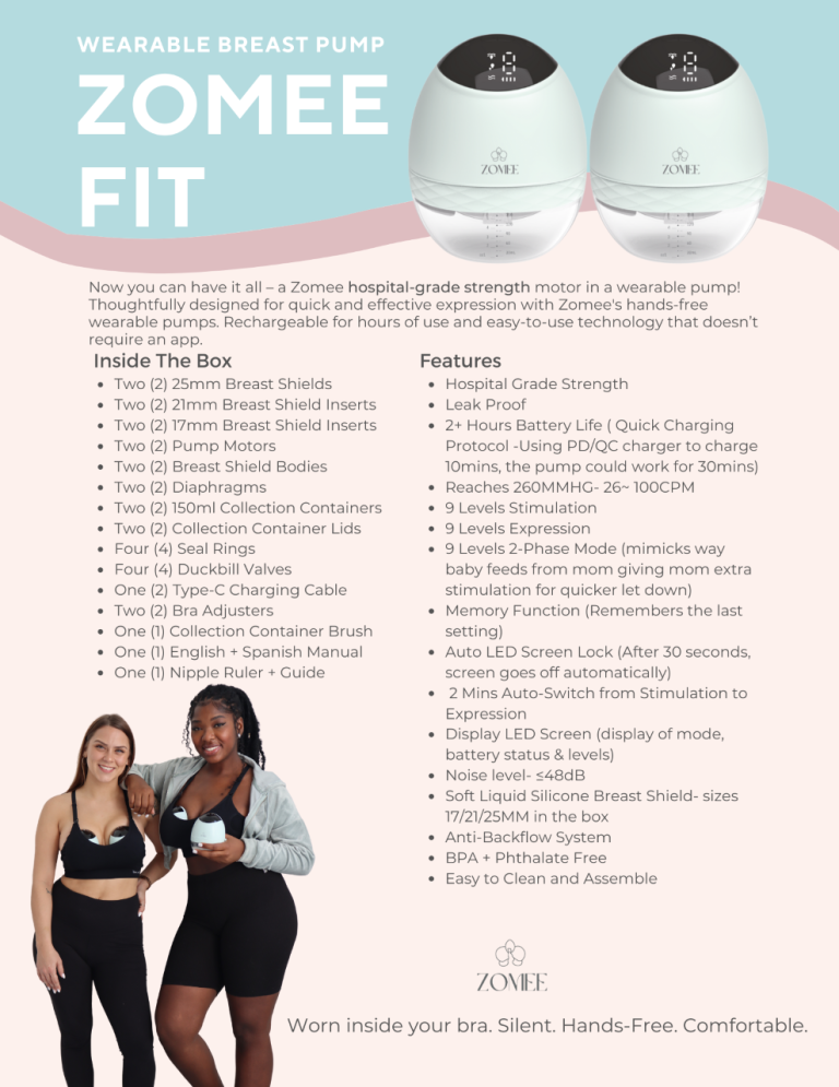 Zomee Fit Wearable Breast Pump | The Breastfeeding Shop